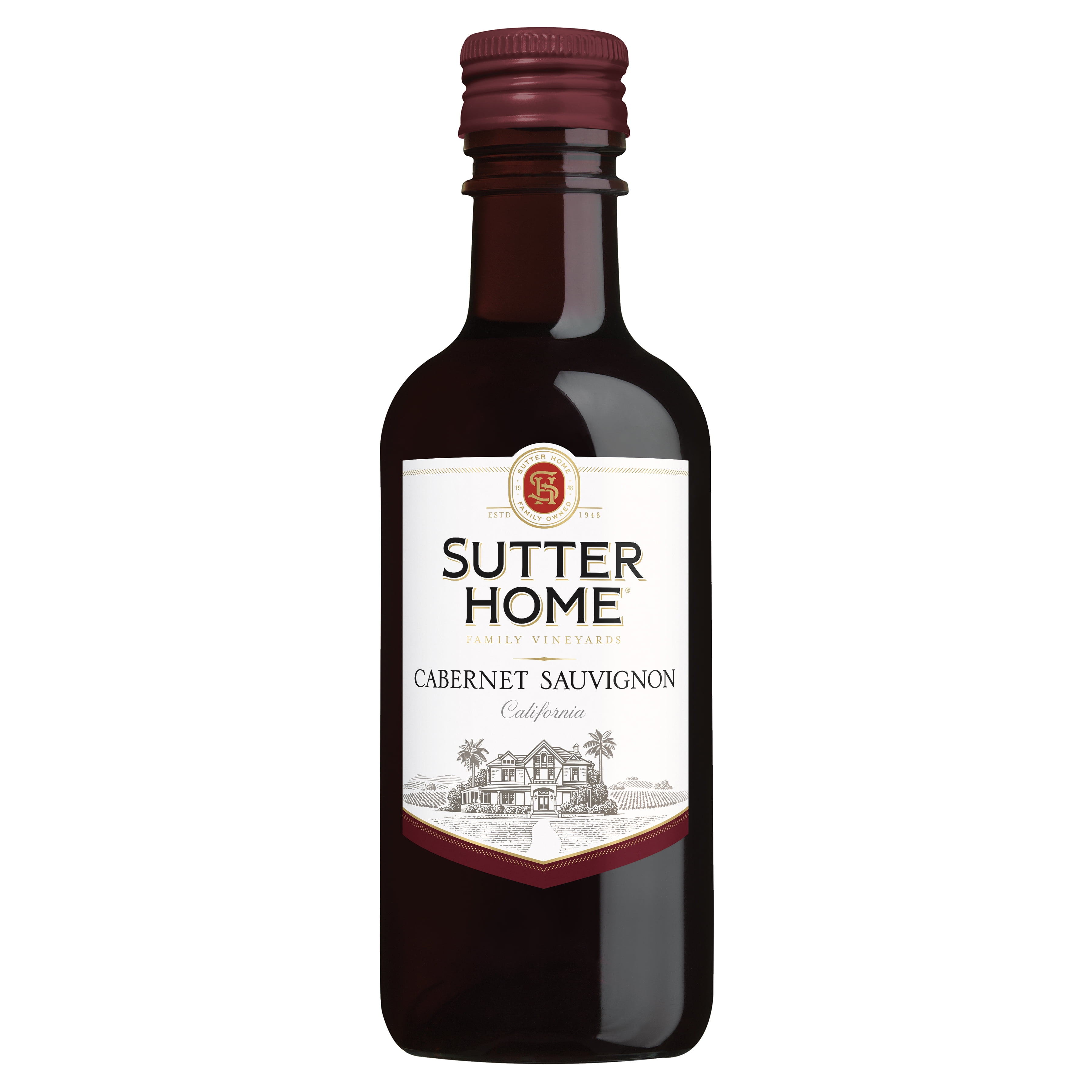 Sutter Home Cabernet Sauvignon Red Wine, 187mL Wine Bottles (4 Pack ...