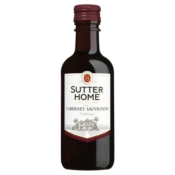 Sutter Home Cabernet Sauvignon Red Wine, 187mL Wine Bottles (4 Pack ...