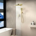 AUKTOPT Matte Black Bathroom Shower Faucet Set with Valve, Rainfall ...