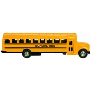 "Kin Fun Yellow Diecast School Bus Toy Model, 5"" Long with Pull-Back ...