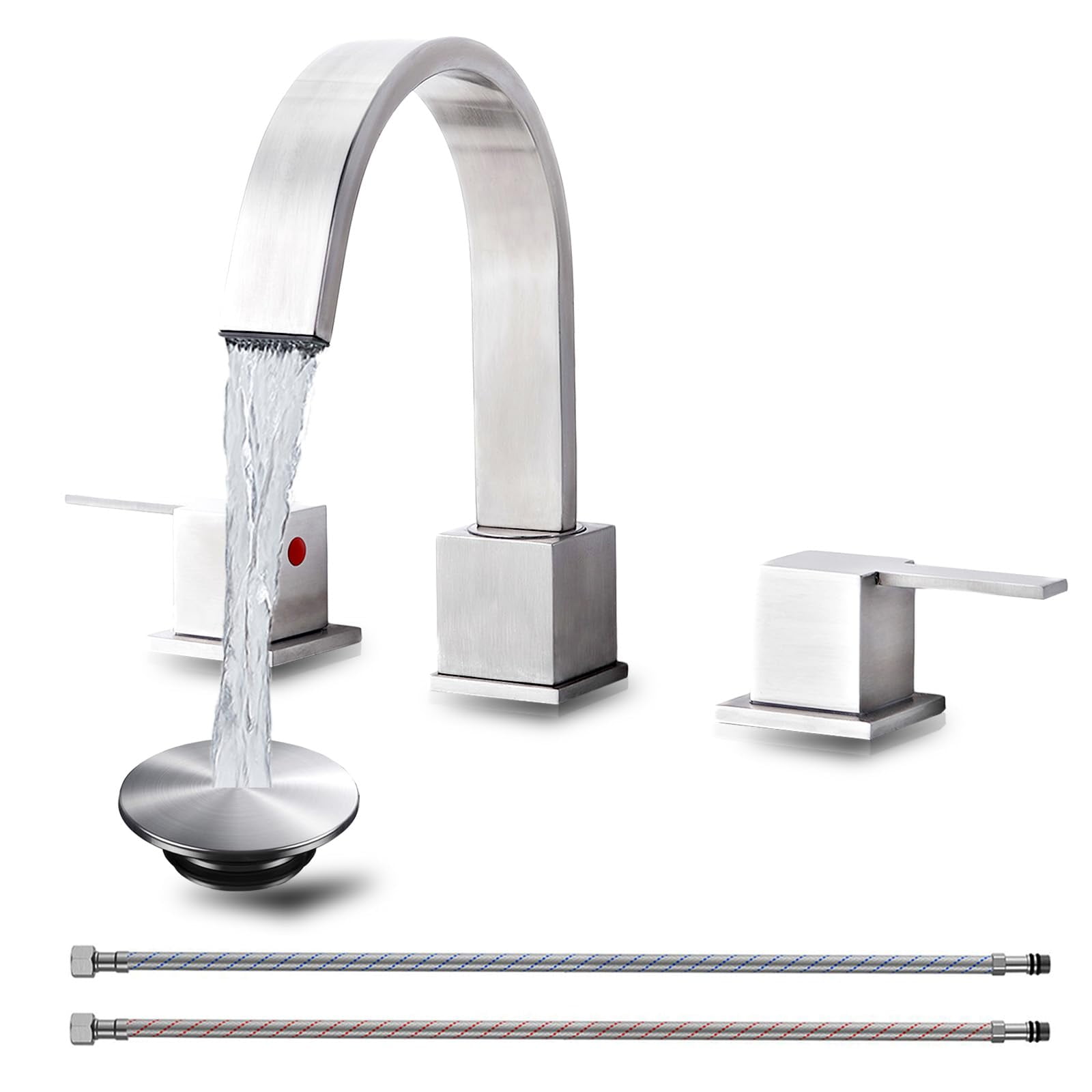 Click here for Brushed Nickel Bathroom Faucet 3 Hole  Vapsint 8 I... prices