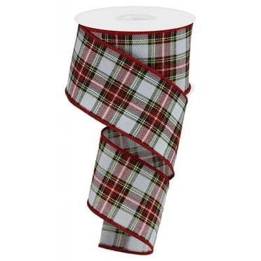 Holiday Wired Christmas Tree Ribbon - 2 1/2" x 10 Yards, Red and Green ...