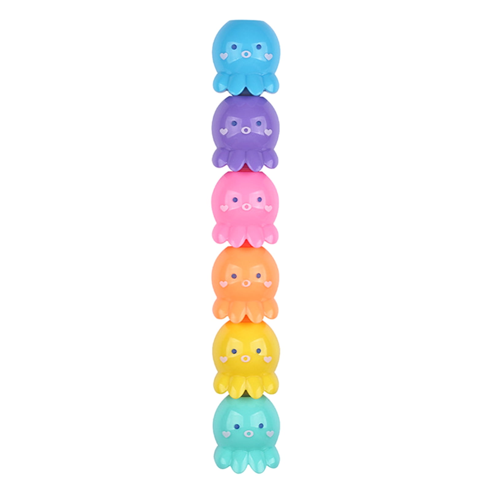 5 Vibrant Colors Mini Highlighters Octopus Shaped Manga Pen for Student ...
