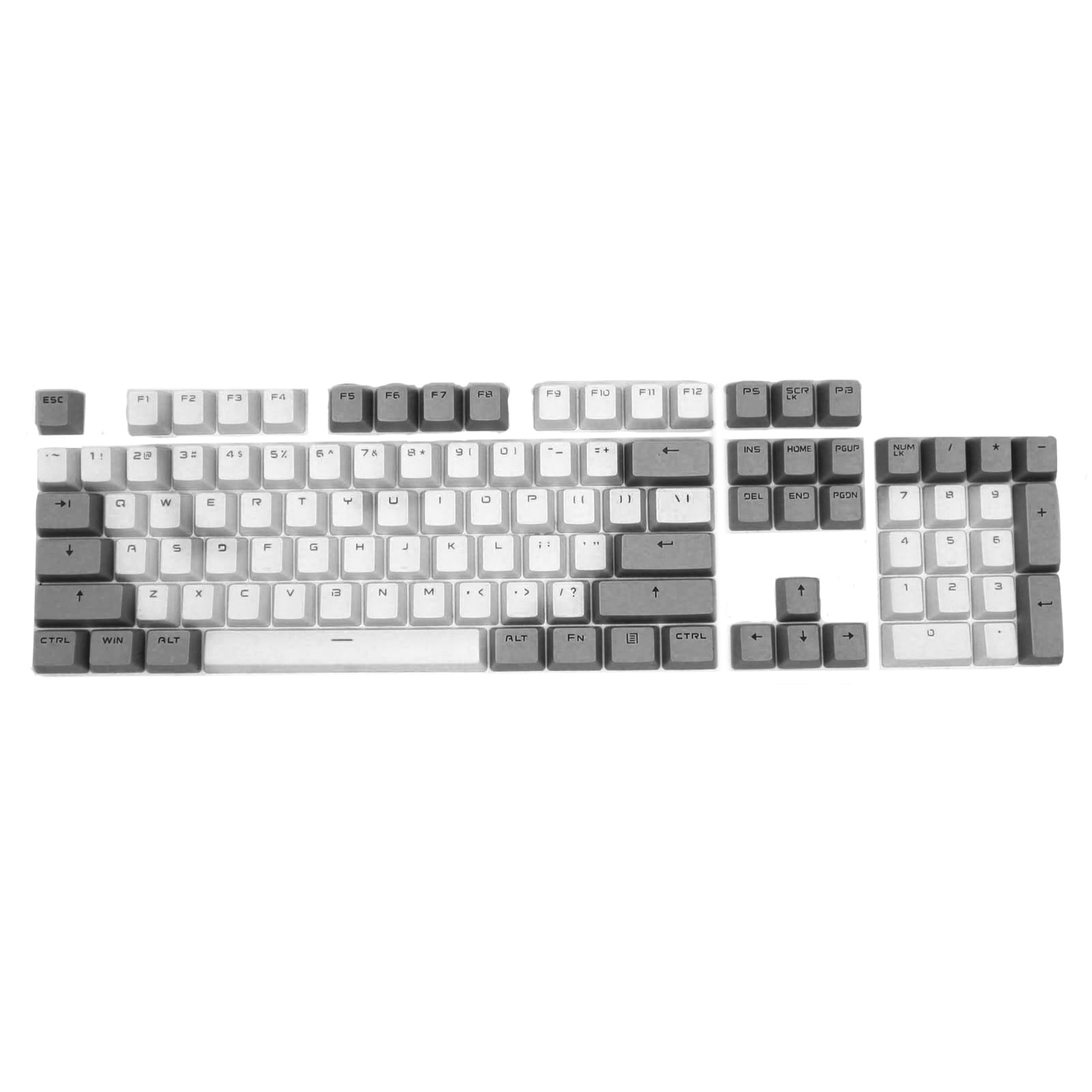 Light-proof Keycaps, 87-Key Contrast Color Backlight PBT Mechanical ...