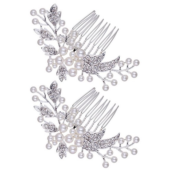 Faship Gorgeous Clear Crystal Floral Hair Comb - Walmart.com