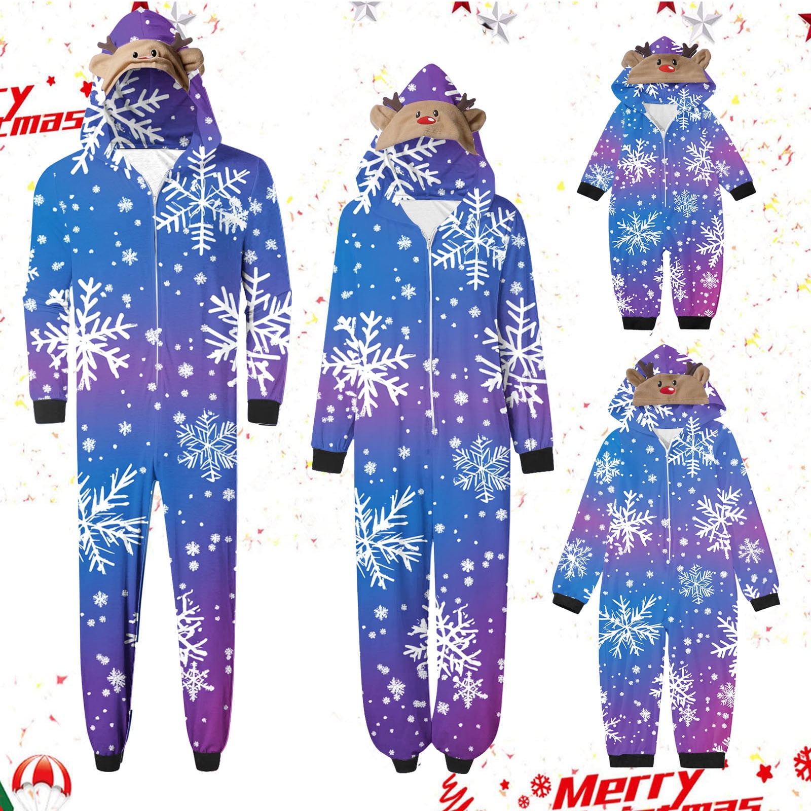 Click here for Horkkom Christmas Pajamas For Family Snowflakes Pr... prices