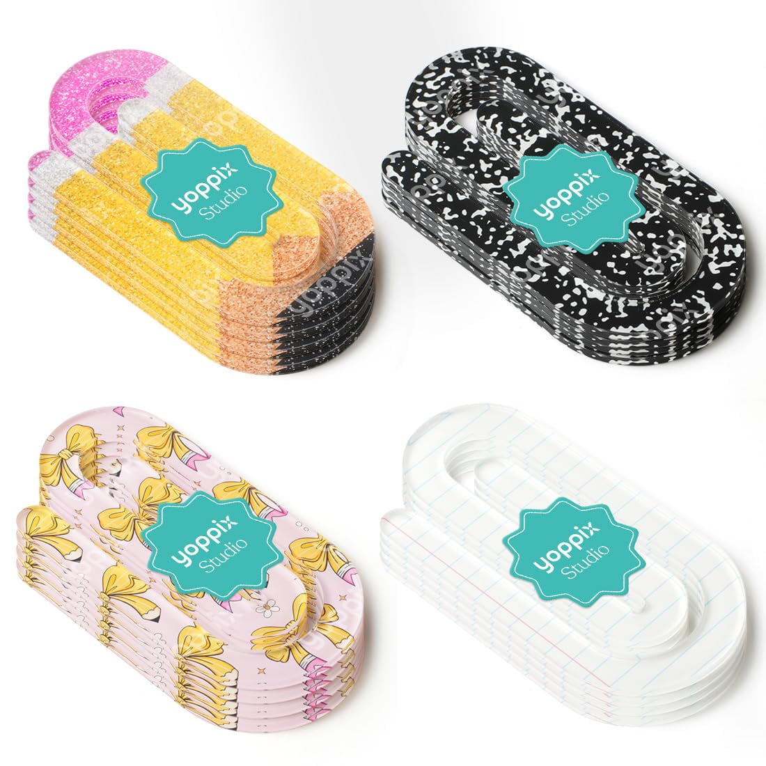 Clips acrílicos YOPPIX Jumbo Teacher Appreciation, 12 unidades ...