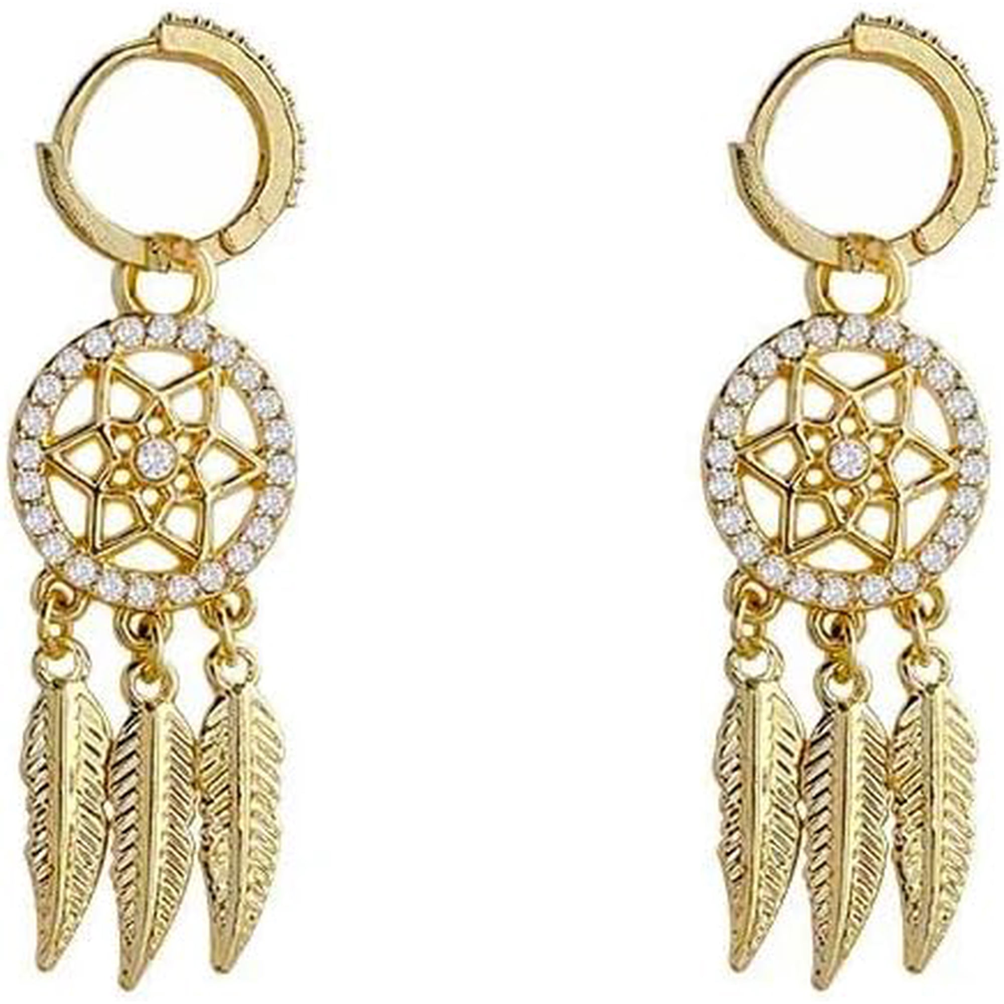 Click here for Xinqihang Dreamcatcher 14k Solid Gold Earrings  Wo... prices