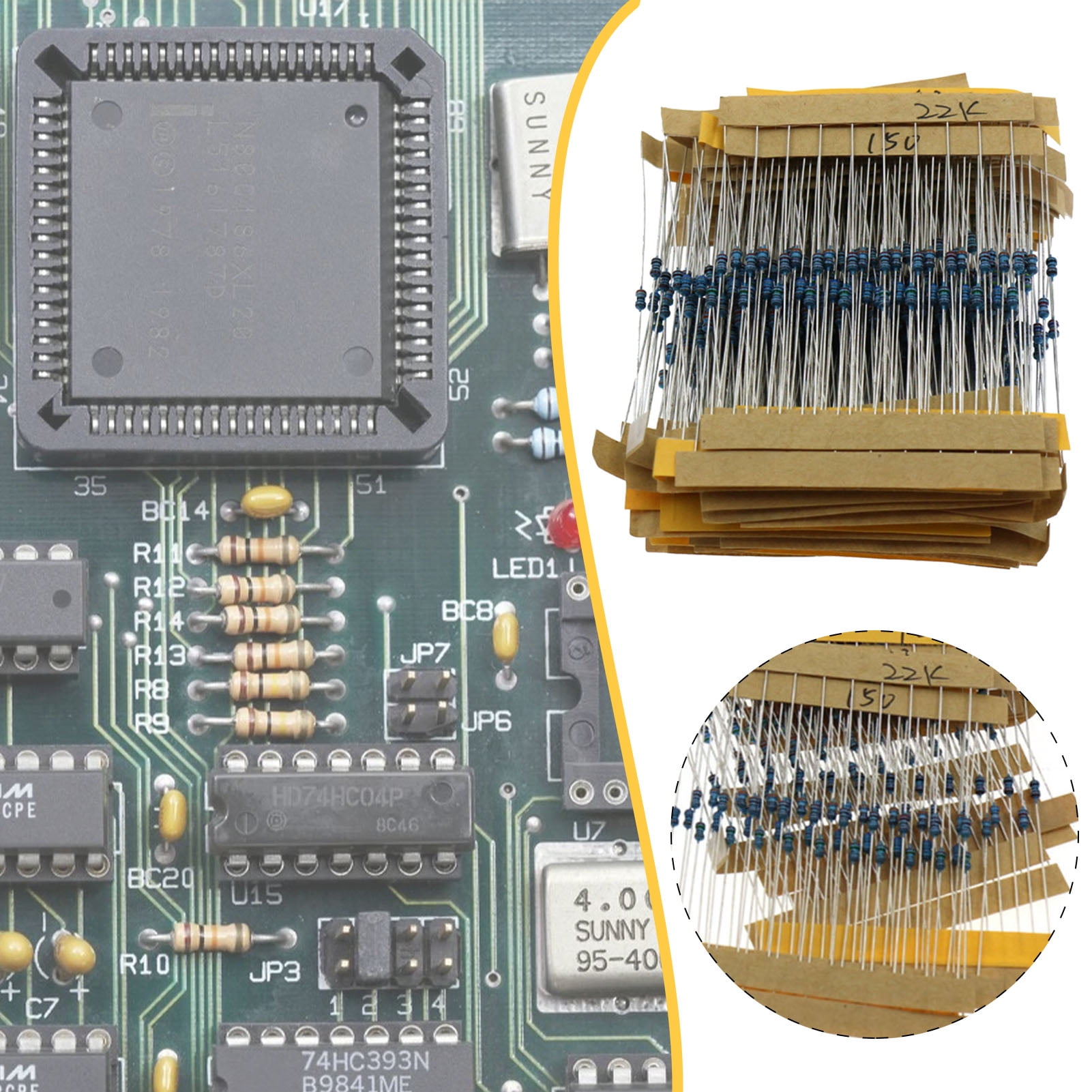 XWQ 640Pcs 1/6W 1 1ohm-10M Resistor Kit Different Specifications High ...