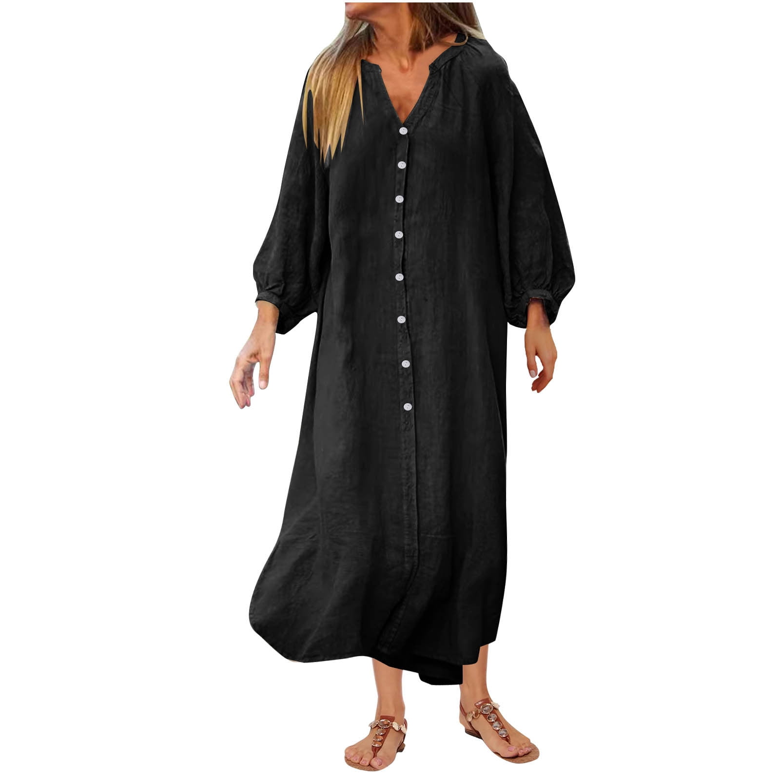 Click here for Wyongtao Casual Kaftan Dresses For Women Plus Size... prices