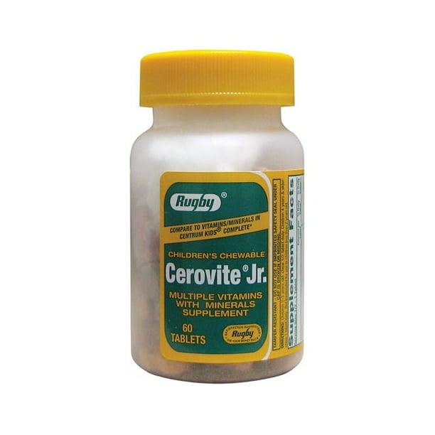 Rugby Cerovite Jr. Children's Chewable 60 Tabs - Walmart.com