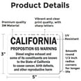 (2 Pack) California Proposition 65 Warning Decal - Diesel Exhaust OSHA ...