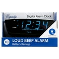 Equity by La Crosse 75903 0.9" Blue LED Digital Desktop Alarm Clock ...