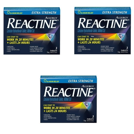 Reactine Tablets 10 mg Extra Strength 3 Count (Pack of 3) - Walmart.ca