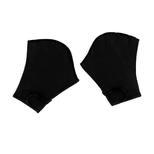 Elastic Swimming Diving Flippers Webbed Water Sports Fingerless S Blk S ...