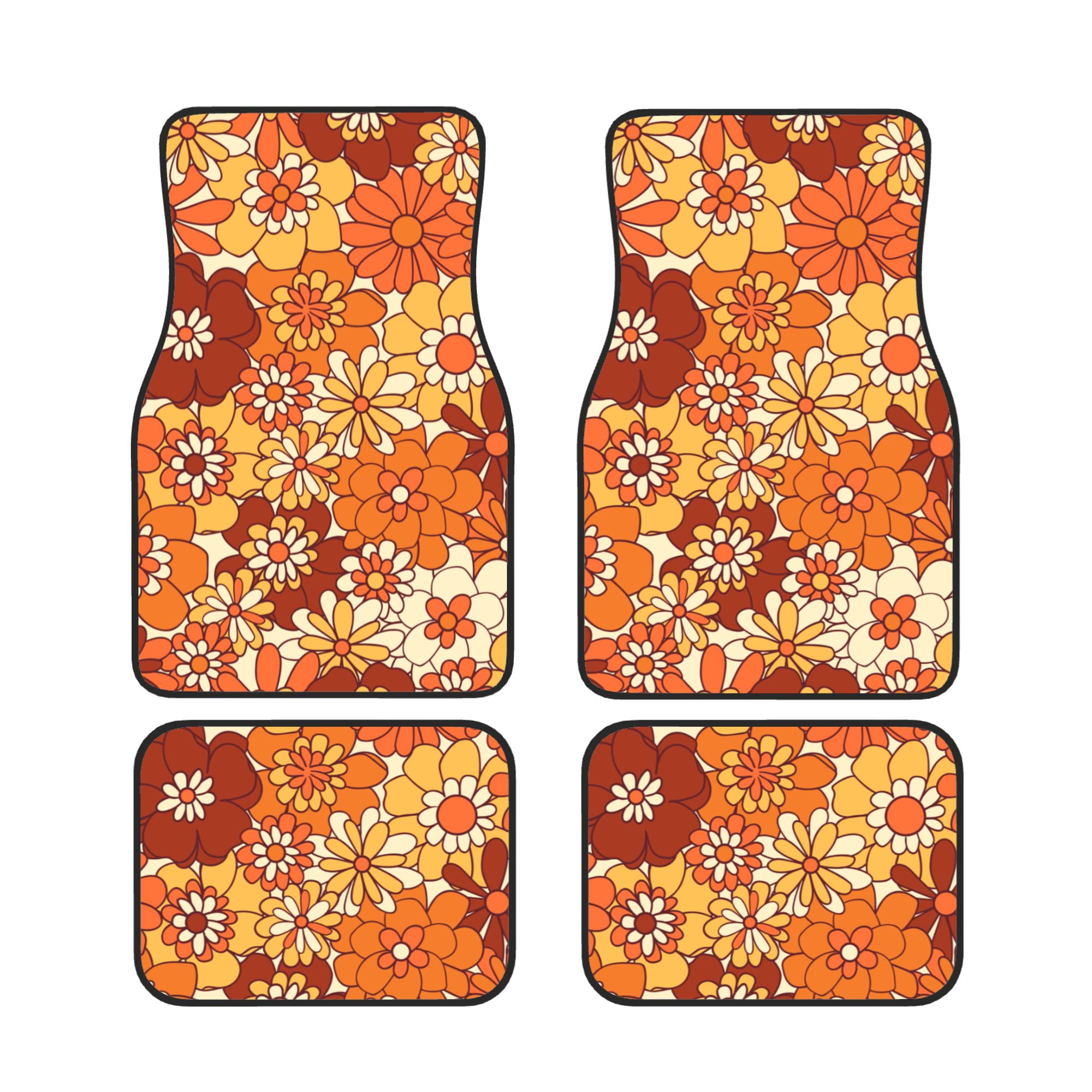 Click here for Lakimct Boho Retro Floral Car Mats  Neoprene Front... prices