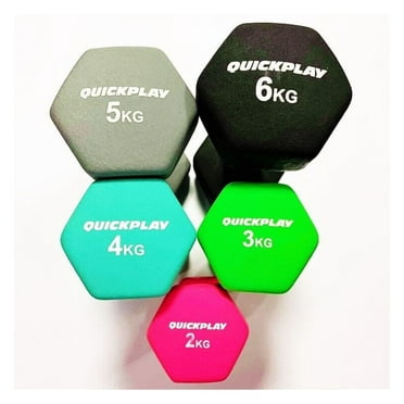 CanDo Vinyl Coated Dumbbells Pair Light Blue 4 lb 2pc Handheld Weights ...