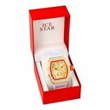 Ice Star Men's Tonneau Diamond Watch, Iced Bezel, Chronograph, Silicone ...