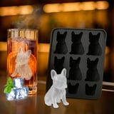 French Bulldog Ice Mold - 3D Silicone Dog Shape Ice Tray, Molds with ...