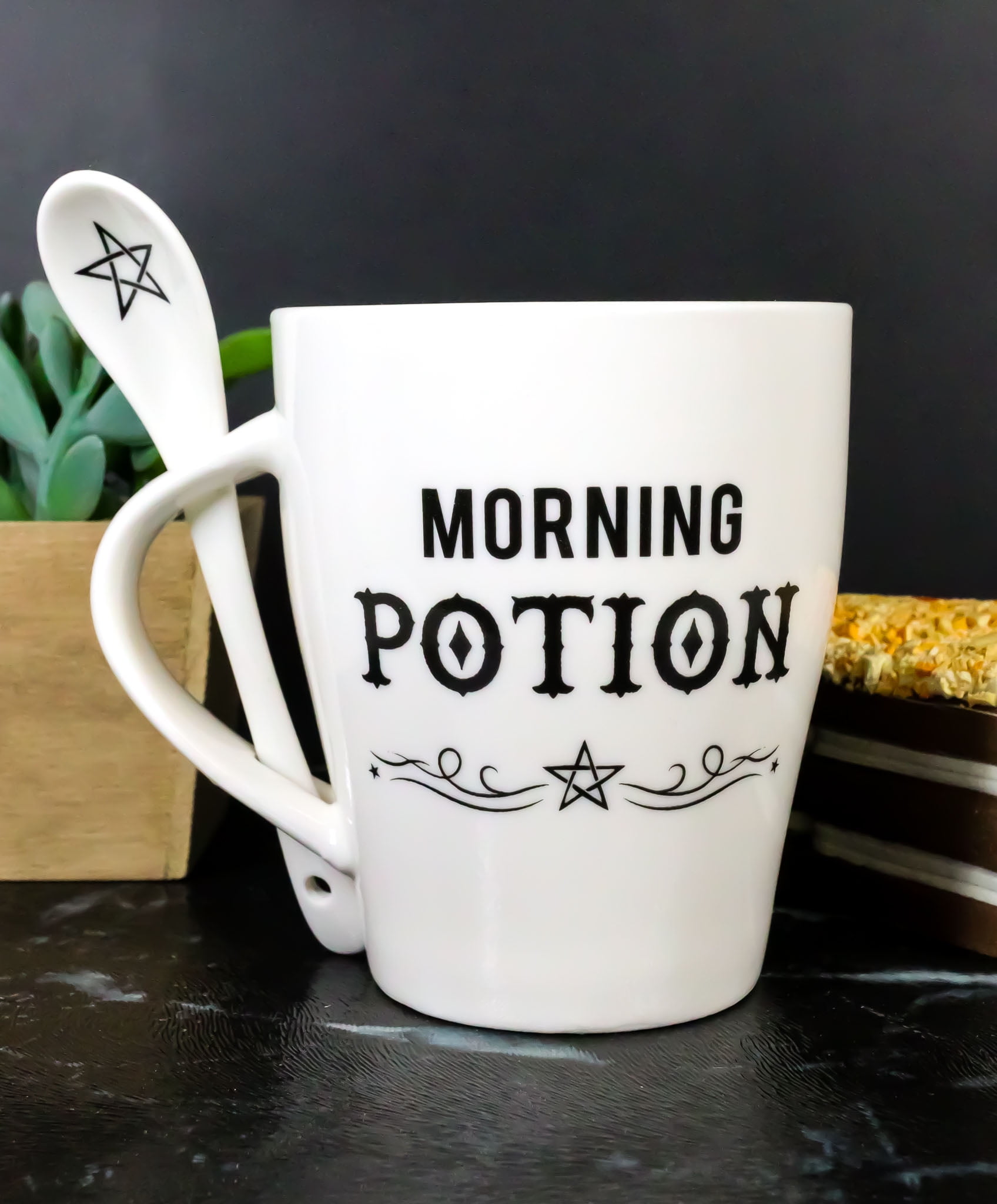 Witchcraft Wicca Morning Potion Pentagram Star Ceramic Coffee Mug And ...