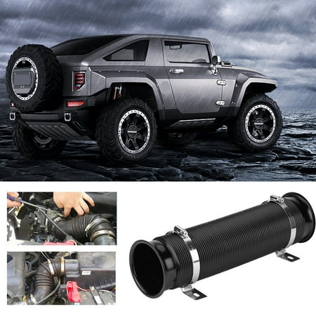 WALFRONT 76mm 3inch Universal Car Cold Air Intake Inlet Pipe Flexible ...