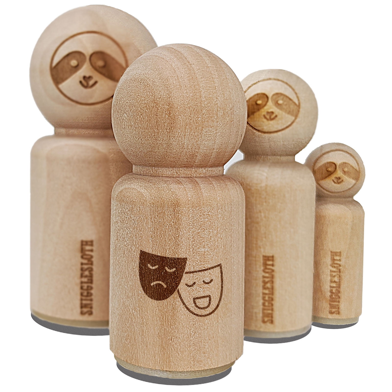 Acting Comedy Drama Masks Theater Carnival Rubber Stamp for ...