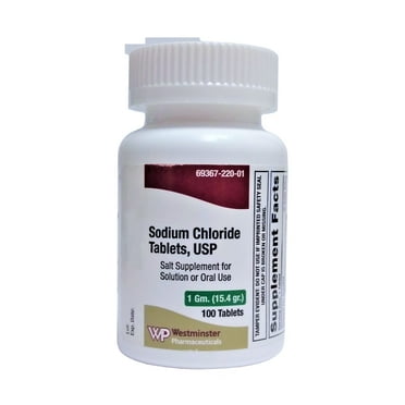 Consolidated Midland Corp Sodium Chloride Tablets 1 Gm, 100 ea ...