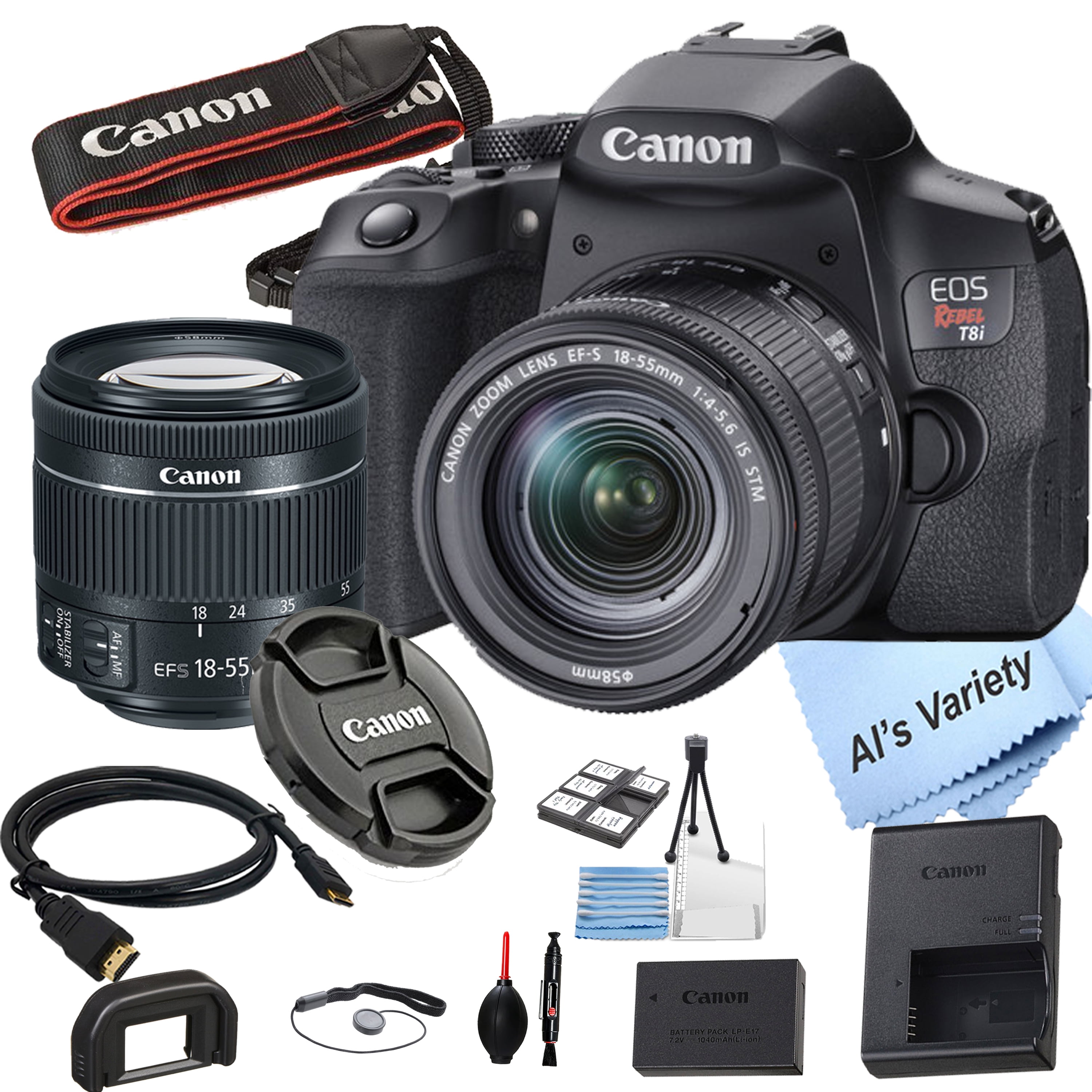 Canon EOS Rebel T8i with 18-55mm f/4-5.6 IS SMZoom Lens , 24.1 ...