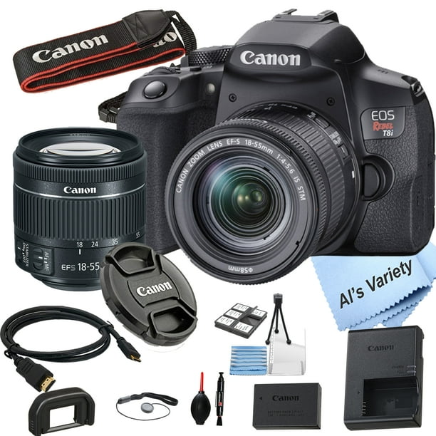 Canon EOS Rebel T8i with 18-55mm f/4-5.6 IS SMZoom Lens , 24.1 ...