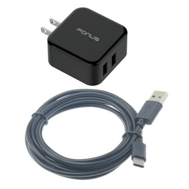 Quick Home Charger for Nokia C200/C100 Phone - 30W 6ft USB Cable 2-Port ...