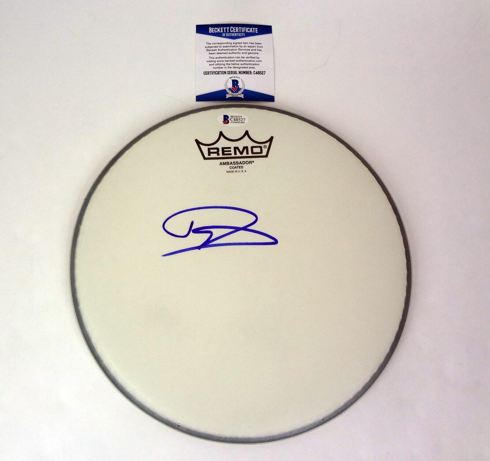 Dave Grohl Signed Autograph Drumhead Drum Head Beckett BAS COA ...