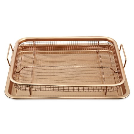 Nonstick Crisper Tray Kitchen Tools, 2-Piece Non-Stick Bake Set for ...