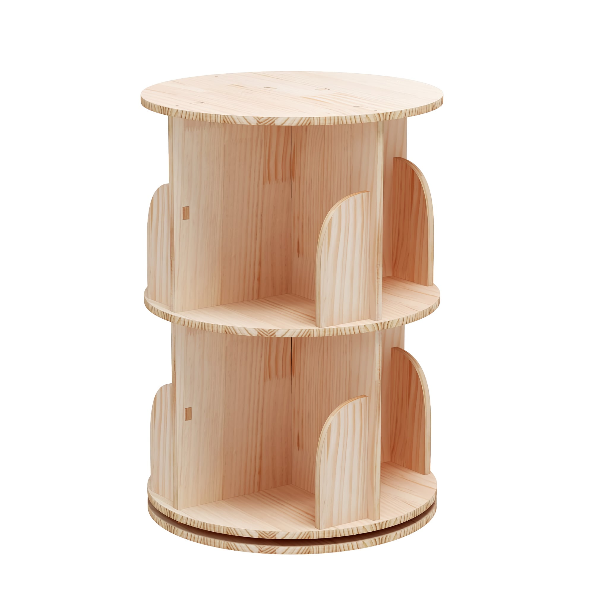 Click here for Toytexx 2-Tier Solid Wood Rotating Bookshelf For H... prices