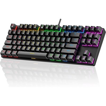 TKL Mechanical Gaming Keyboard, Dacoity RGB Rainbow Backlit 60% ...