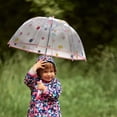 2 Pcs Kids Clear Bubble Umbrella, Unicorn Pattern with Easy Grip Curved ...
