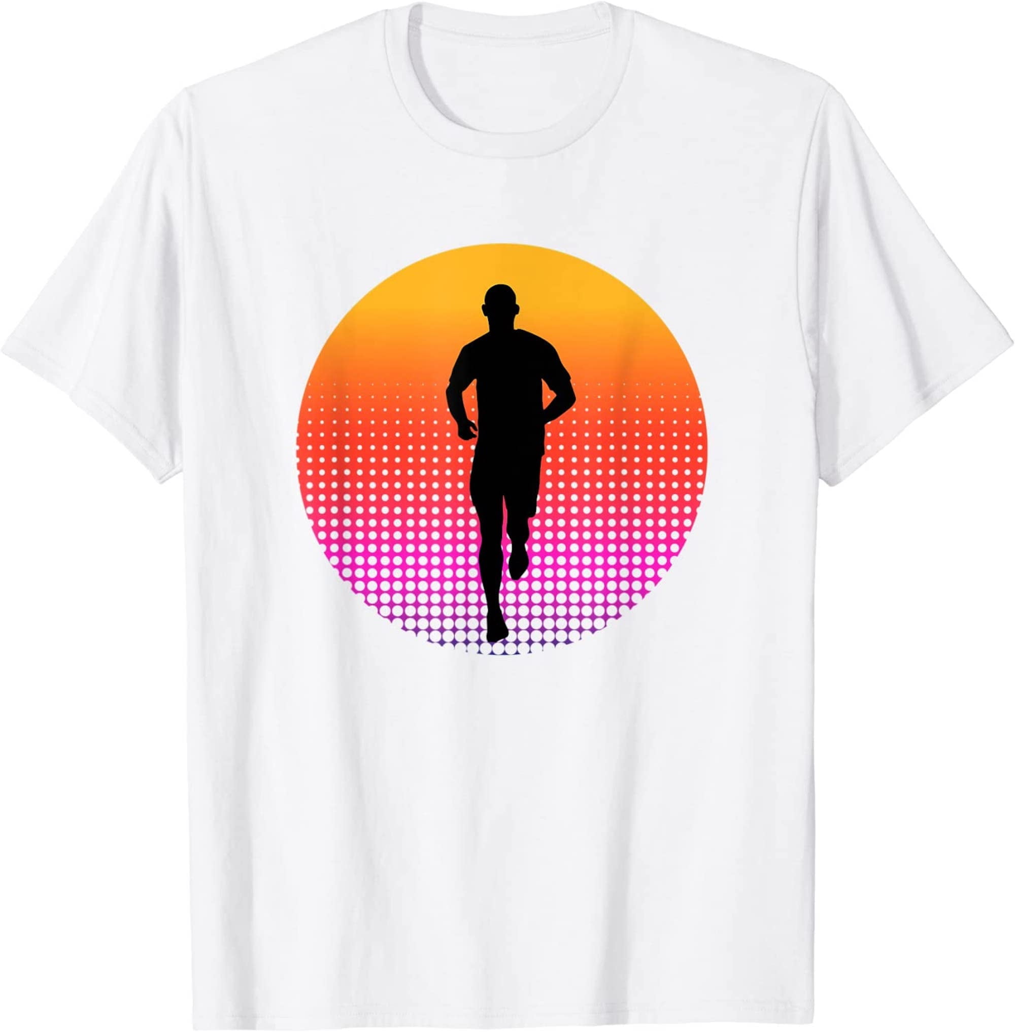 Cool Running Man Silhouette Runner Athlete Marathon Sprinter T-Shirt ...