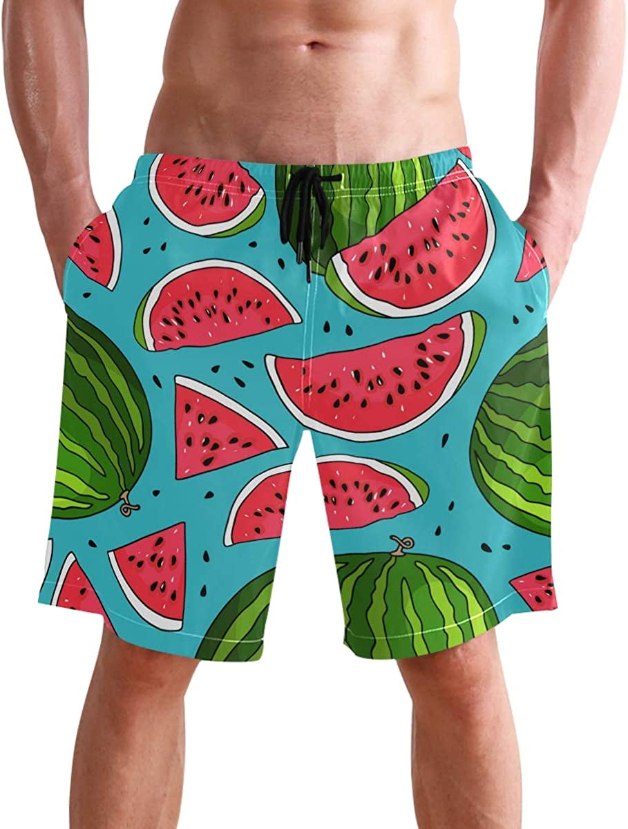 Men's Watermelon Beach Shorts Summer Swim Trunks Sports Running Bathing ...