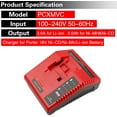 PCXMVC Multi-Chemistry Battery Charger Replacement for Porter Cable 18V Lithium-Ion & NiCad NiMh ...