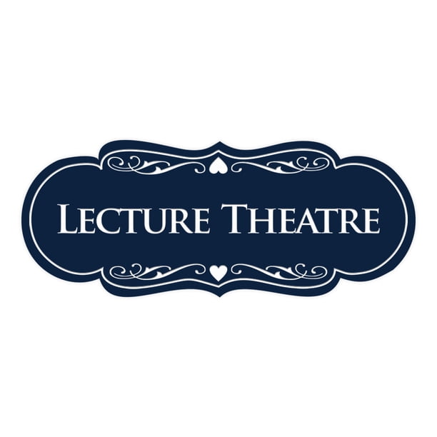 Signs ByLITA Designer Lecture Theatre Sign (Navy Blue / White) - Small ...