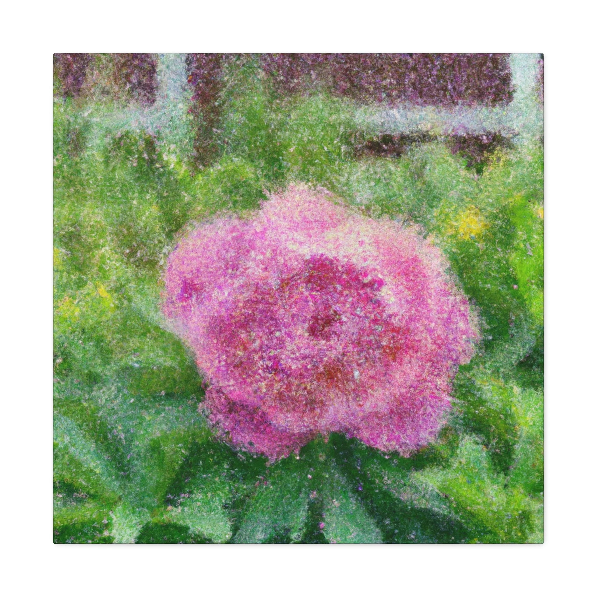 Peonies in Pointillism - Canvas - Walmart.com