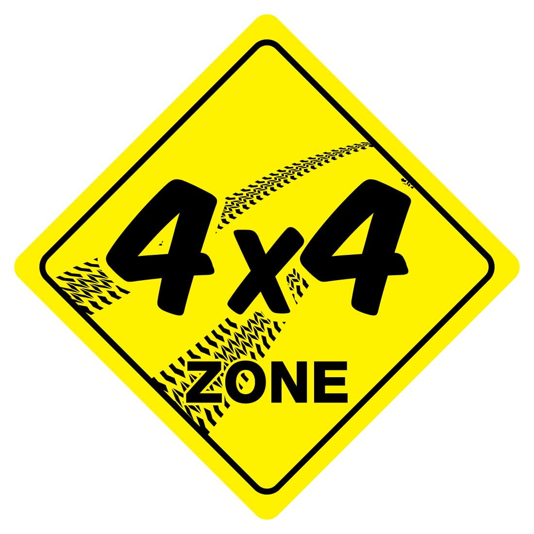 4X4 ZONE Funny Novelty Xing Sign - Walmart.com