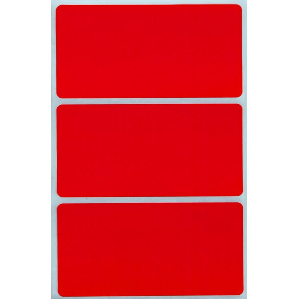 Colorful name tag stickers for Office 4x2 inch Red sticker labels (102 ...