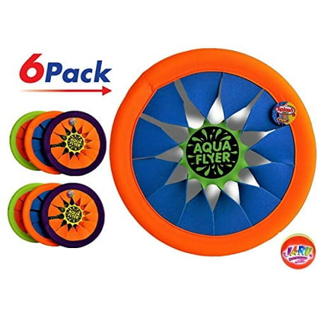 JA-RU Soft Frisbee Throwing Disc Splash Fun Aqua Flyer 12" (6 Units ...