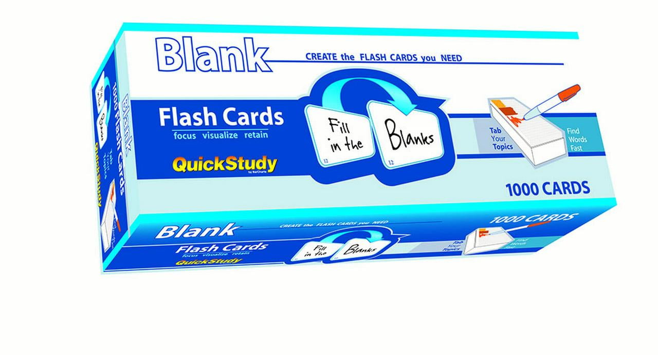 Blank QuickStudy Flash Cards - Walmart.com