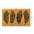 Rugsmith Machine Tufted Four Feathers Indoor And Outdoor Coir Doormat ...