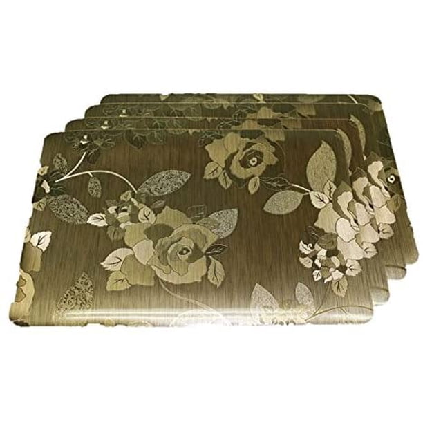 Placemats with Table Runners, PVC Heat Resistant Table Mats for Kitchen ...