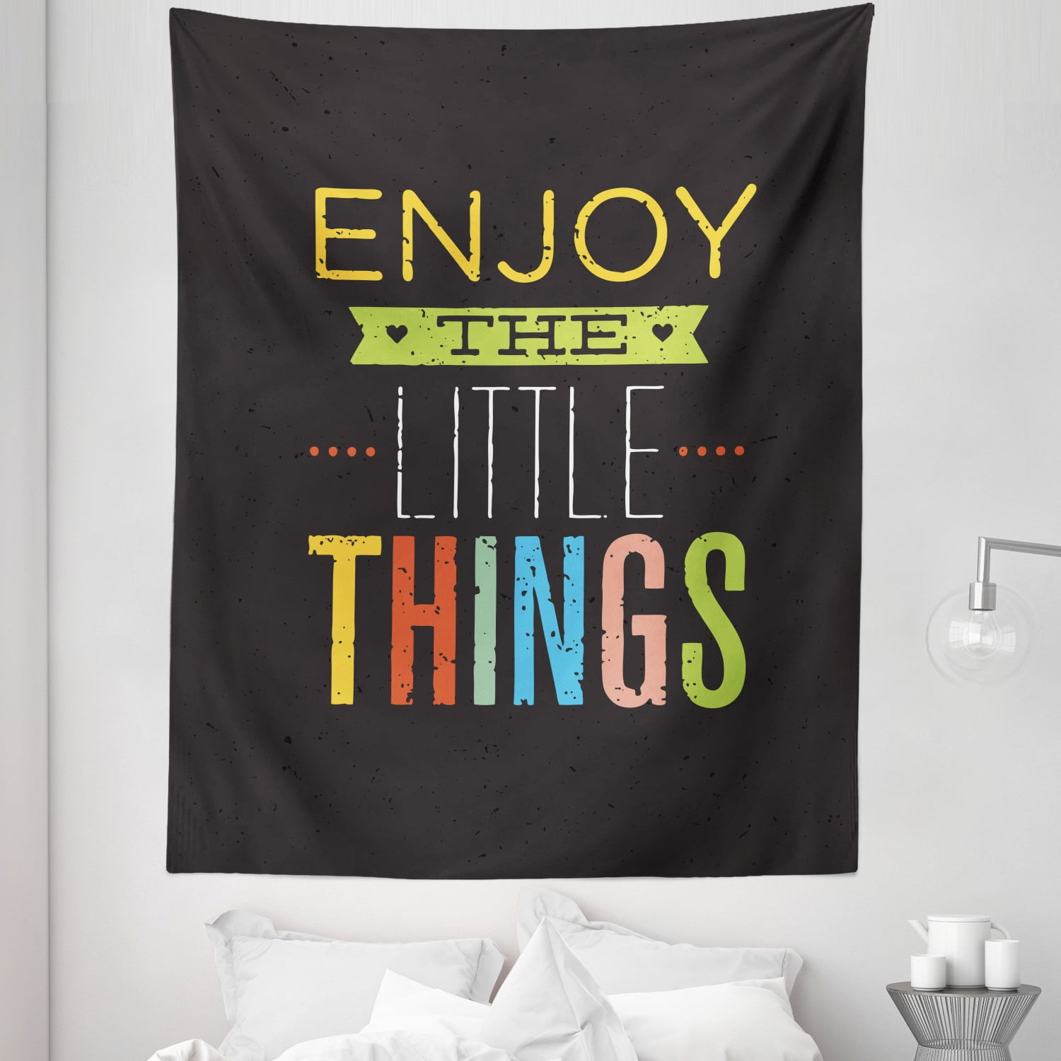 Saying Tapestry, Modern Style Calligraphy Colorful Letters Design with ...