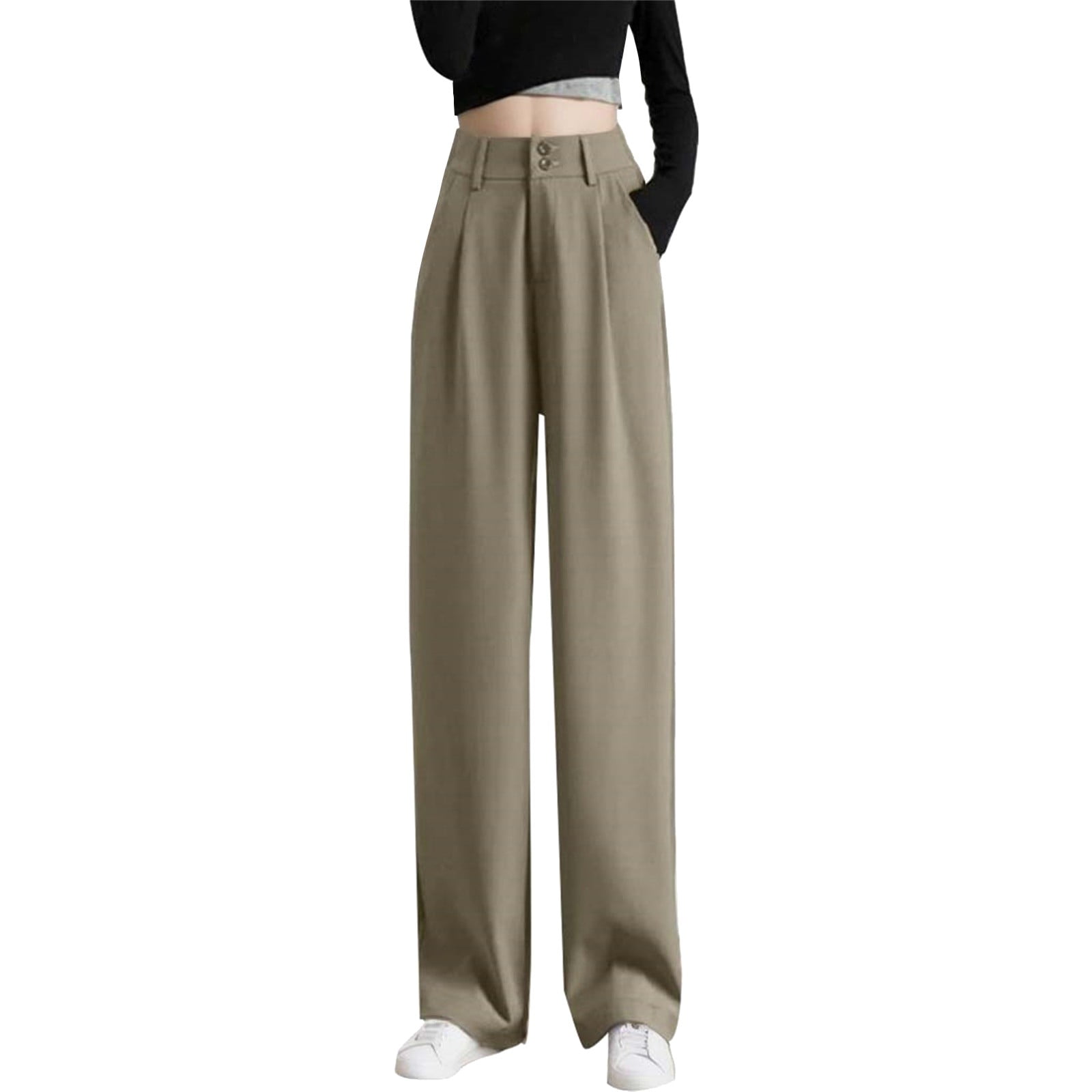 Click here for Weiyll Pants For Women Wide Leg High Elastic Waist... prices