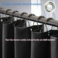 Waterproof & Thick Fabric Shower Curtain Liner with Hooks, 72x72 ...