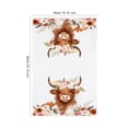 Absorbent Dish Kitchen Towels Highland Cow Flower Summer Cleaning ...